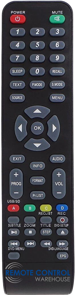 Vivo PTV43HD TV Replacement Remote Control – Remote Control Warehouse