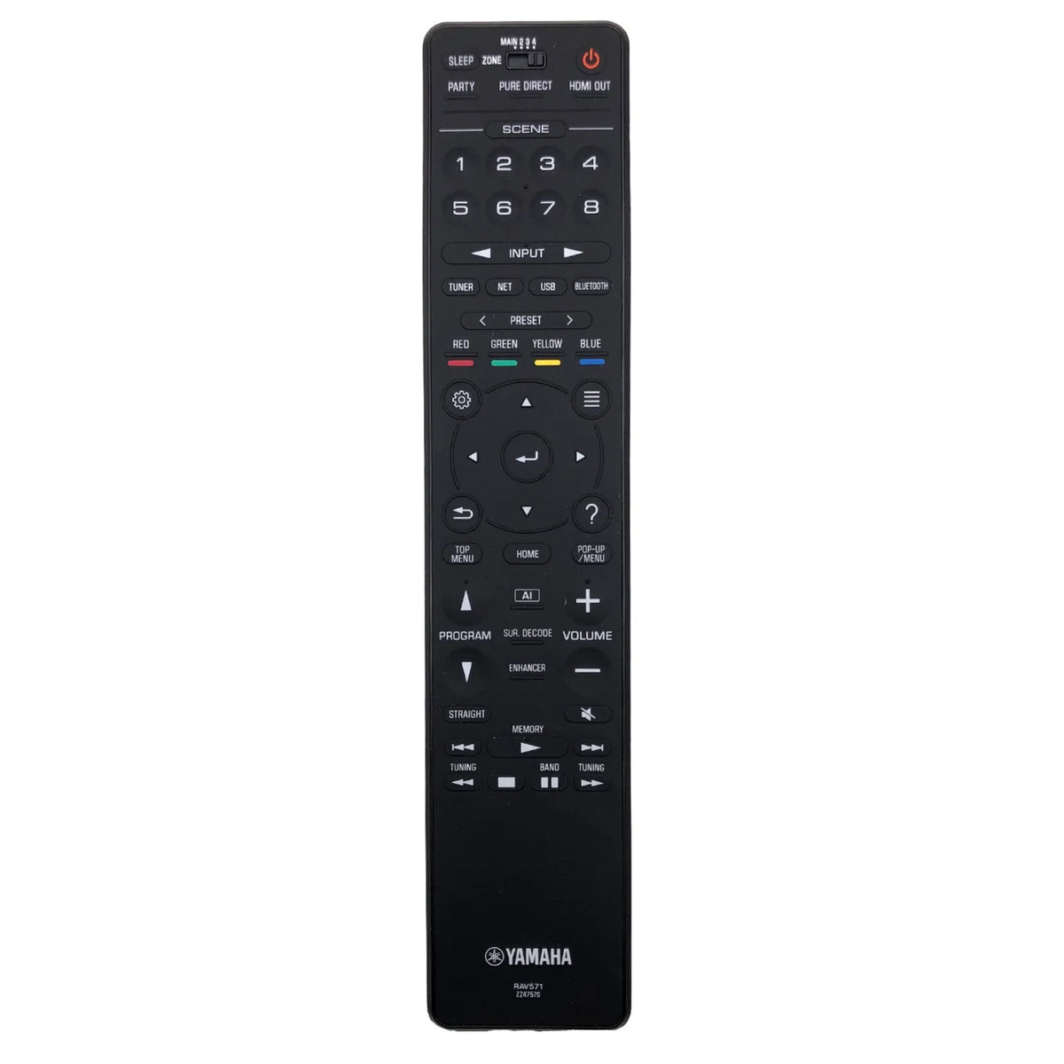 Yamaha Original Remote Control RAV571 ZZ47570 Genuine – Remote Control ...