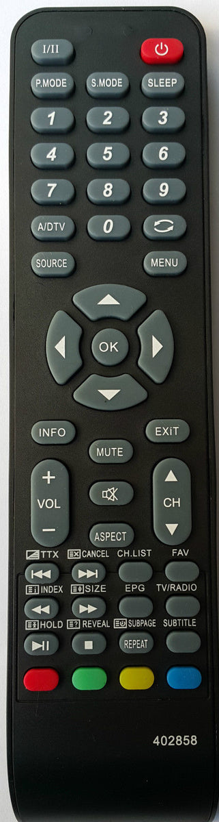 REPLACEMENT AWA Remote Control 402858 - LC32G78 LC-46G78 LC-32G58 LC-4 ...
