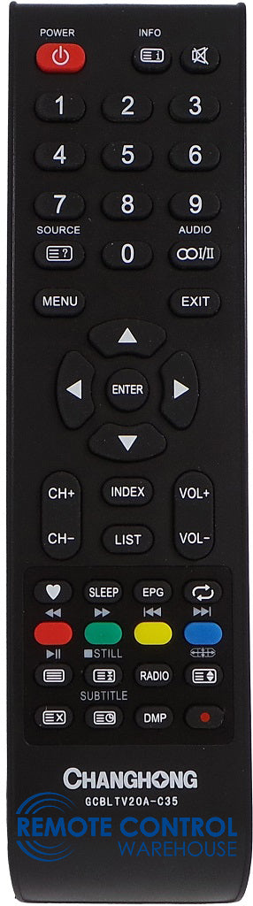 CHANGHONG REMOTE CONTROL GCBLTV20A-C35 GCBLTV20AC35 LED50D2200 LED55D2 ...