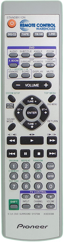 ORIGINAL PIONEER REMOTE CONTROL XXD3098 - XV-EV1000 XVEV1000 STEREO CA ...