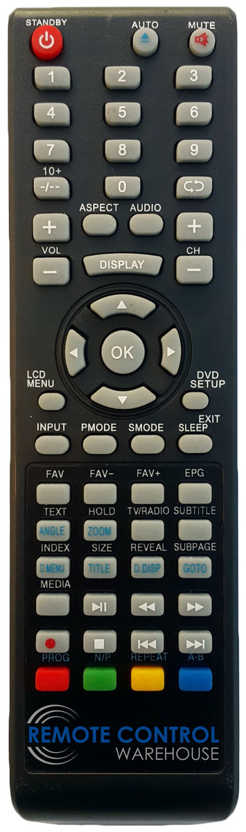 REPLACEMENT TECOVISION REMOTE CONTROL RC-LX40 RCLX40- LED22AFRLLBB LCD ...