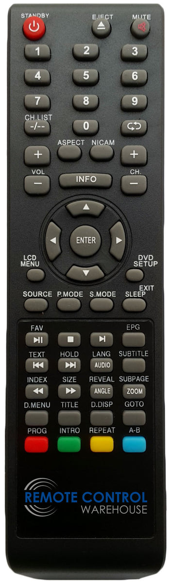 GRUNDIG REPLACEMENT REMOTE CONTROL - GLCD2206HDV LCD TV – Remote ...