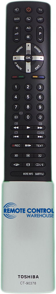 ORIGINAL TOSHIBA TV REMOTE CONTROL CT- 90378 CT90378 - 55YL875G 55WL86 ...